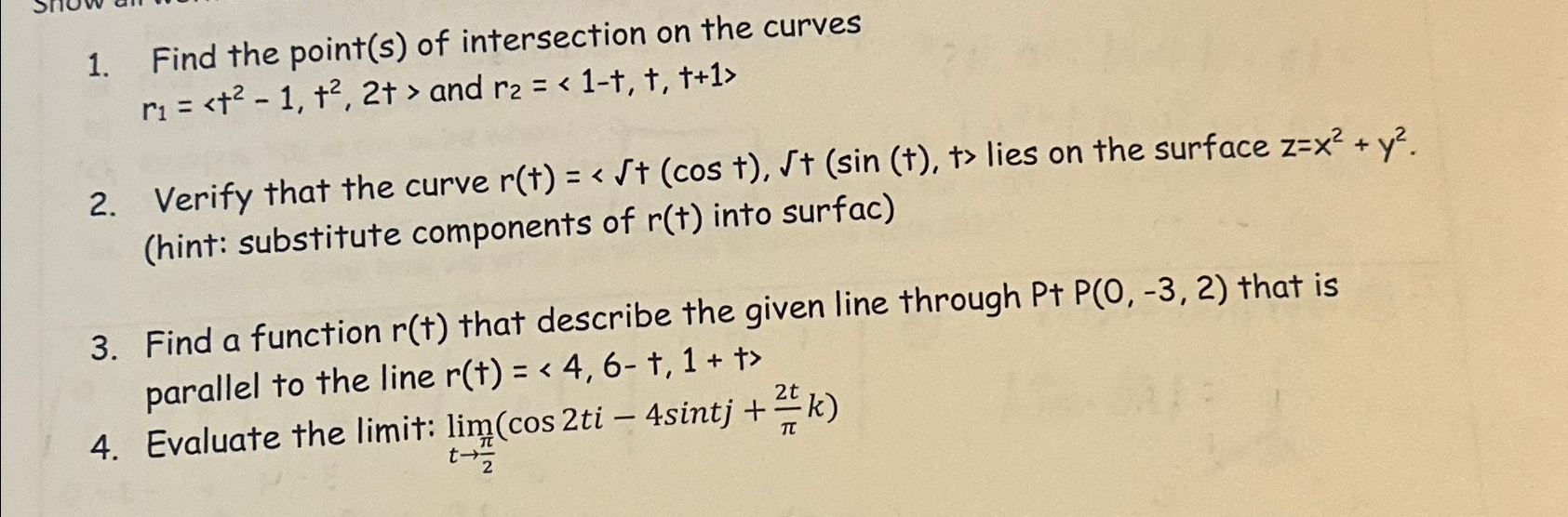 Solved Find the point(s) ﻿of intersection on the | Chegg.com