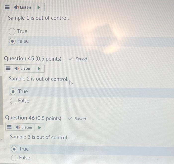 Solved how do i determine which samples are out of control ? | Chegg.com