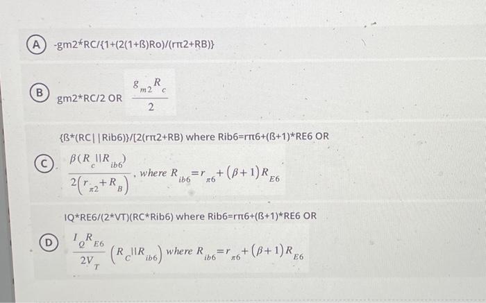 Solved We need to formulate the differential gain Ad of the | Chegg.com