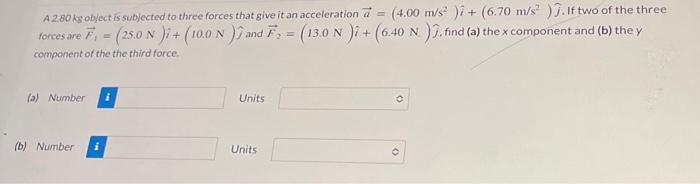 Solved A.2.80 ks object is subjected to three forces that | Chegg.com
