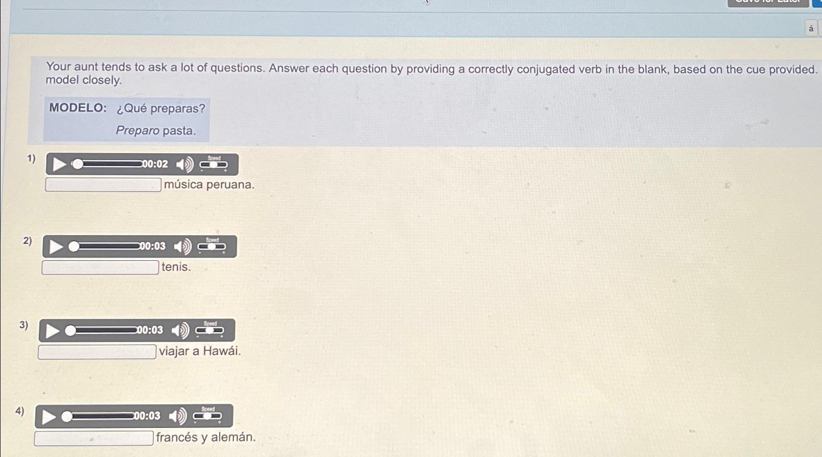Solved Your aunt tends to ask a lot of questions. Answer | Chegg.com