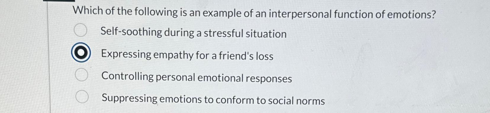 Solved Which of the following is an example of an | Chegg.com