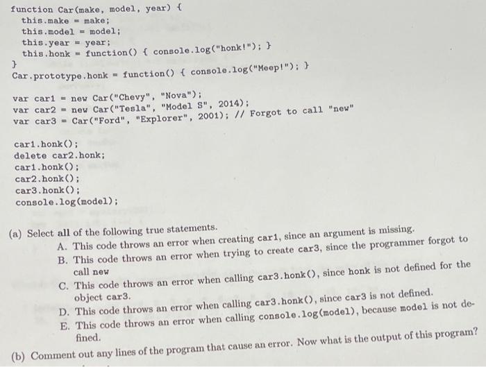 Solved (a) Select all of the following true statements. A. | Chegg.com