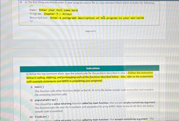 Solved Instructions 1. Using Visual Studio -OR-XCode, create | Chegg.com