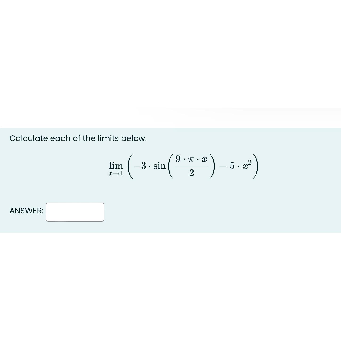 Solved Calculate each of the limits | Chegg.com