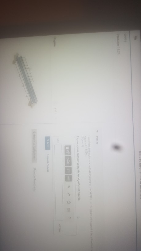 Solved determine the maximum uniform loading w the W=310×21 | Chegg.com