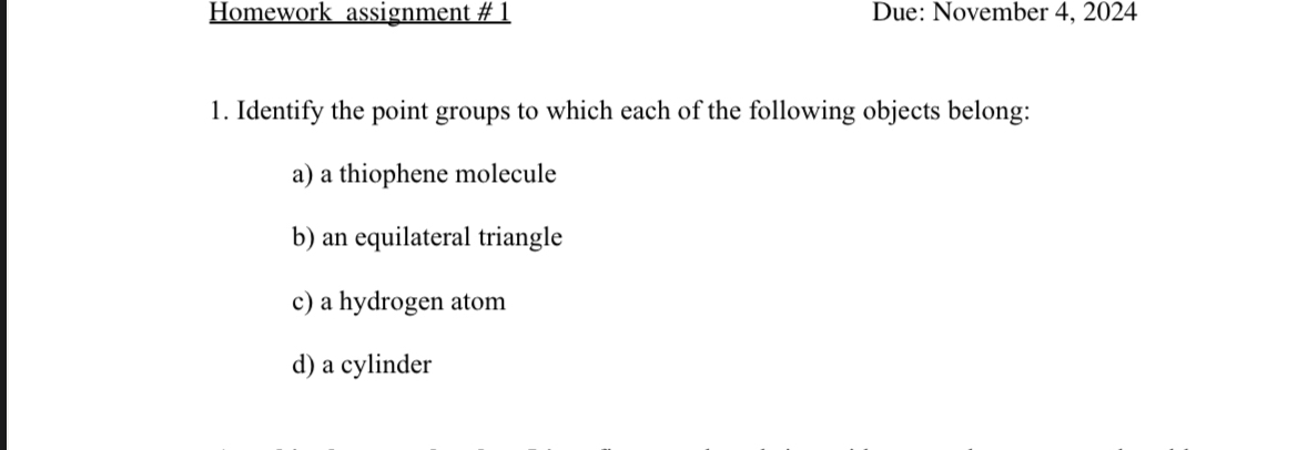 Solved Homework assignment # 1Due: November 4, 2024Identify | Chegg.com Solved Homework assignment # 1Due: November 4, 2024Identify | Chegg.com