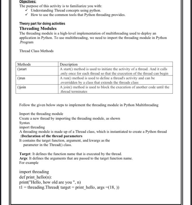 Objectives: The purpose of this activity is to | Chegg.com