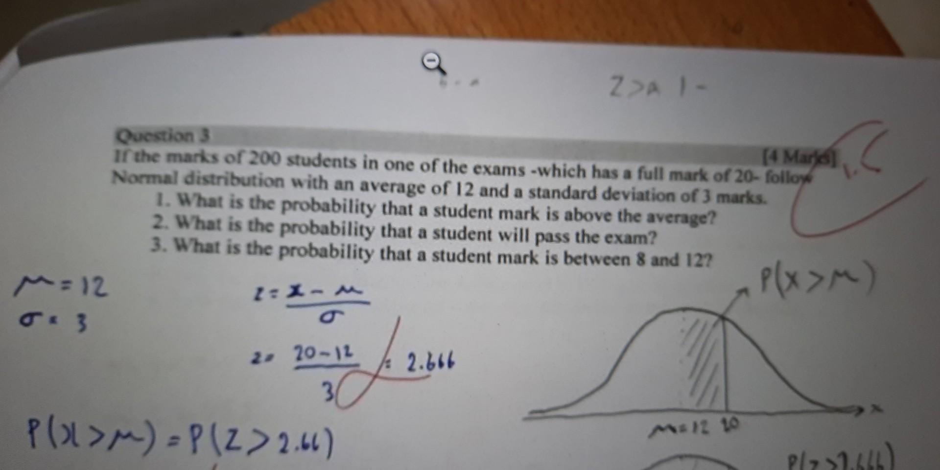 Solved Question 3 Ir the marks of 200 students in one of the | Chegg.com