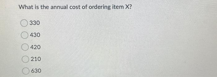 Solved Item X is a standard item stocked in a company's | Chegg.com