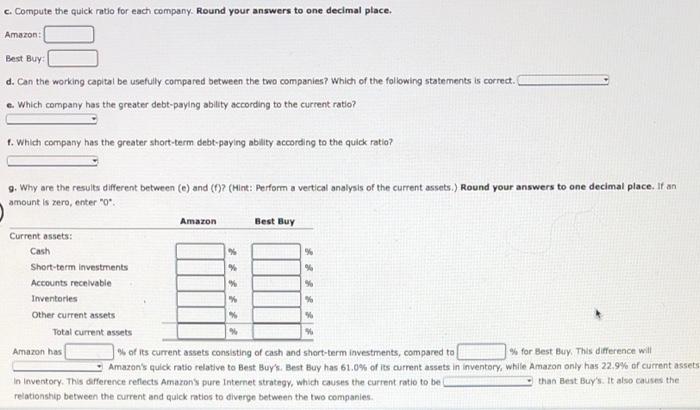 Solved Analyze and compare Amazon.com to Best Buy | Chegg.com