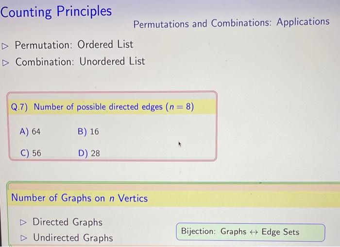 Solved Counting Principles Product Rule for Counting | Chegg.com