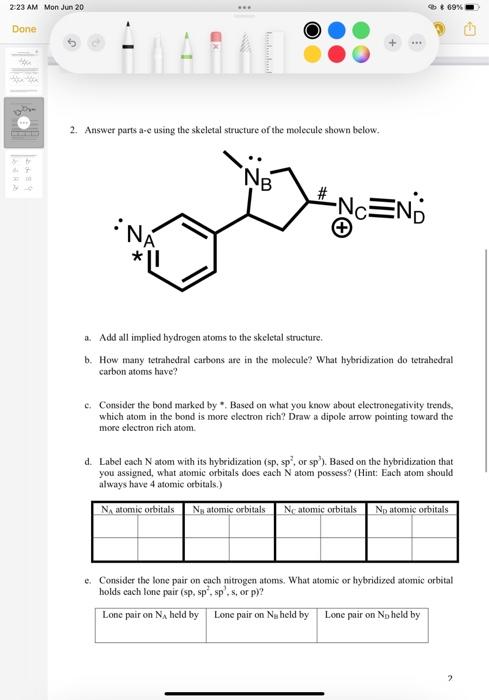 Solved CHEM 232 Discussion Worksheet #1 1. Consider the | Chegg.com