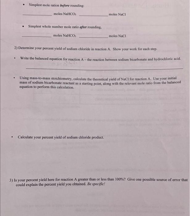 Solved 1) Use your data to determine the experimental | Chegg.com