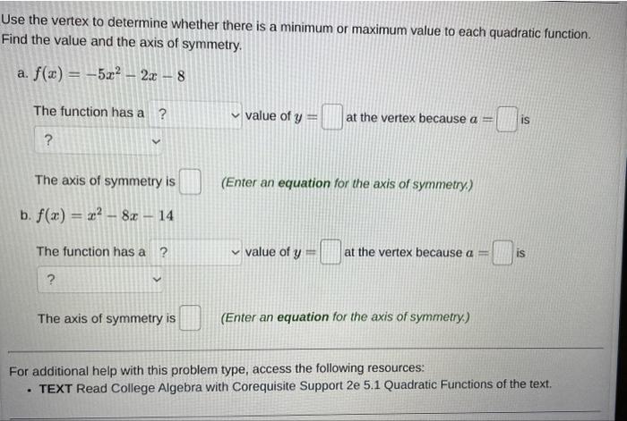 Solved Ise the vertex to determine whether there is a | Chegg.com