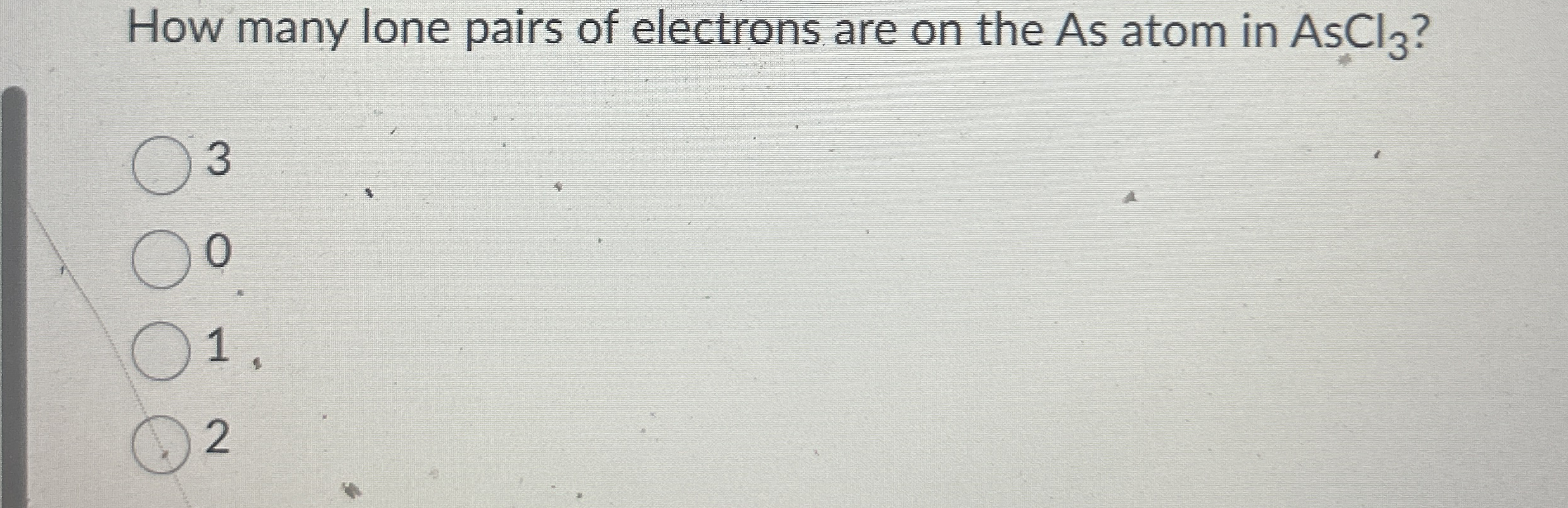 Solved How many lone pairs of electrons are on the As atom | Chegg.com