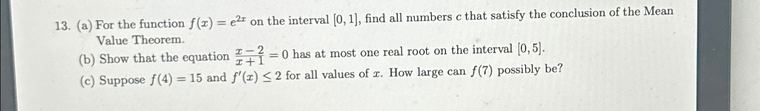 Solved (a) ﻿For the function f(x)=e2x ﻿on the interval 0,1, | Chegg.com