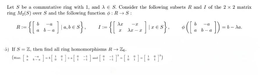 Solved Let S ﻿be a commutative ring with 1 , ﻿and λinS. | Chegg.com