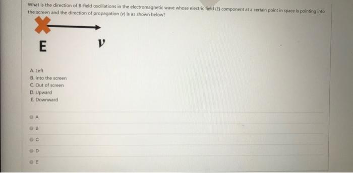 Solved What is the direction of B-field oscillations in the | Chegg.com