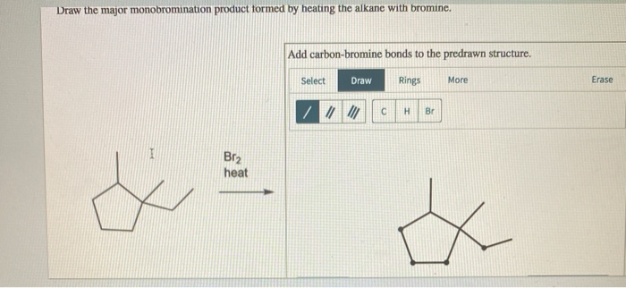 Solved Draw the major monobromination product formed by | Chegg.com