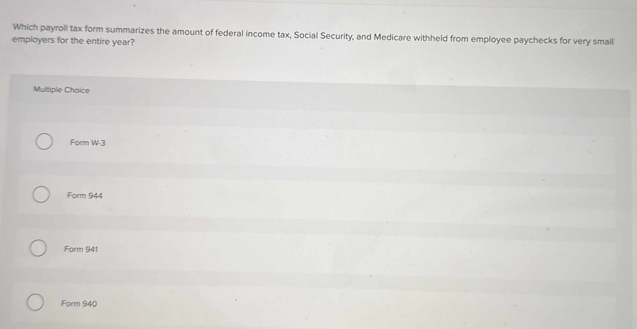 Solved Which payroll tax form summarizes the amount of | Chegg.com