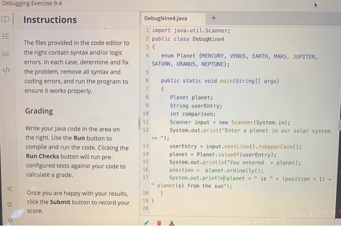 Solved Debugging Exercise 9 4 Instructions The Files Chegg