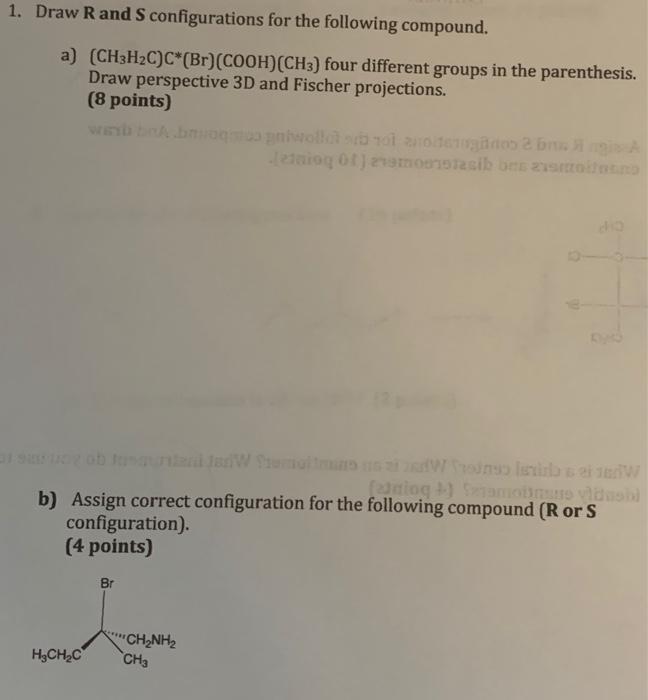 Solved Draw R and S configurations for the following | Chegg.com