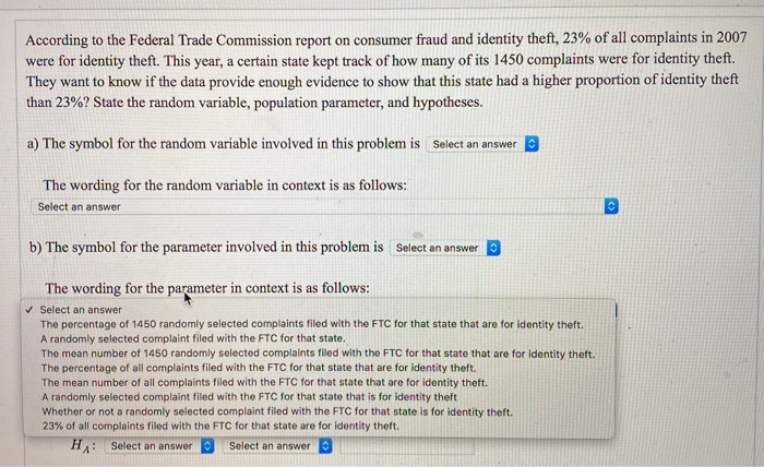 Solved According to the Federal Trade Commission report on | Chegg.com