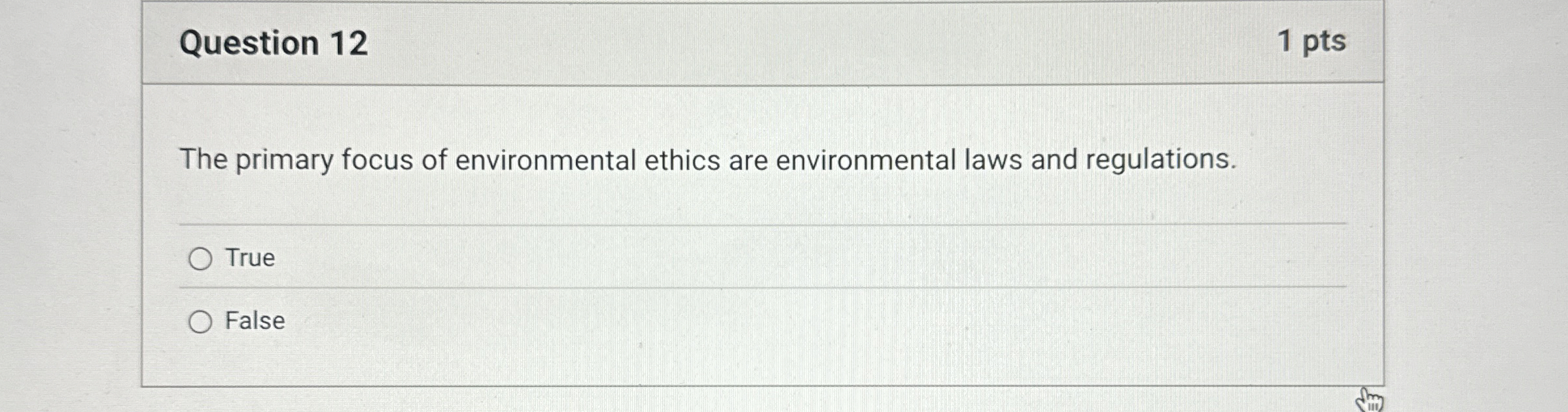 Solved Question 121 ﻿ptsThe primary focus of environmental | Chegg.com