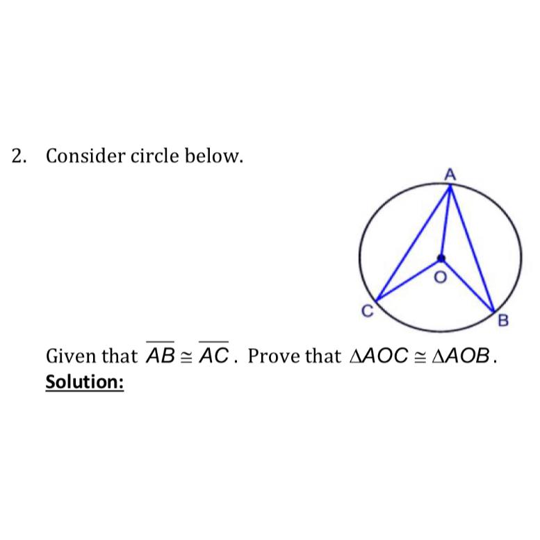Solved Consider circle below.Given that | Chegg.com