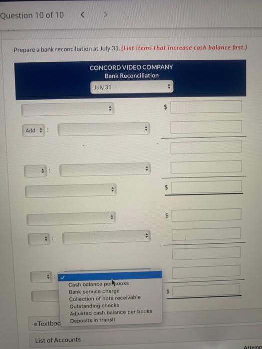 Solved w Policies rent Attempt in Progress he following | Chegg.com