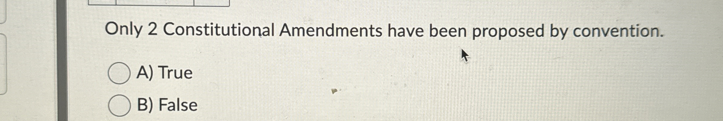 Solved Only 2 ﻿Constitutional Amendments have been proposed | Chegg.com