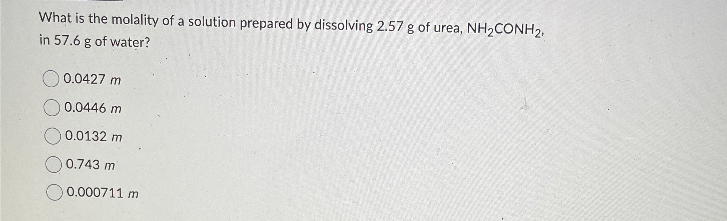 Solved What is the molality of a solution prepared by | Chegg.com