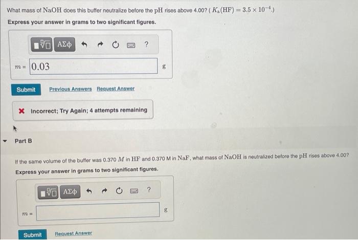 Solved A 330.0 mL buffer solution is 0.150M in HF and 0.150M | Chegg.com