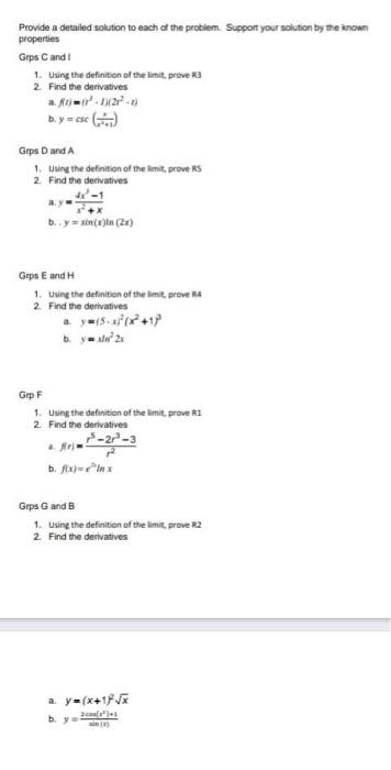 Solved Provide a detailed solution to each of the problem. | Chegg.com