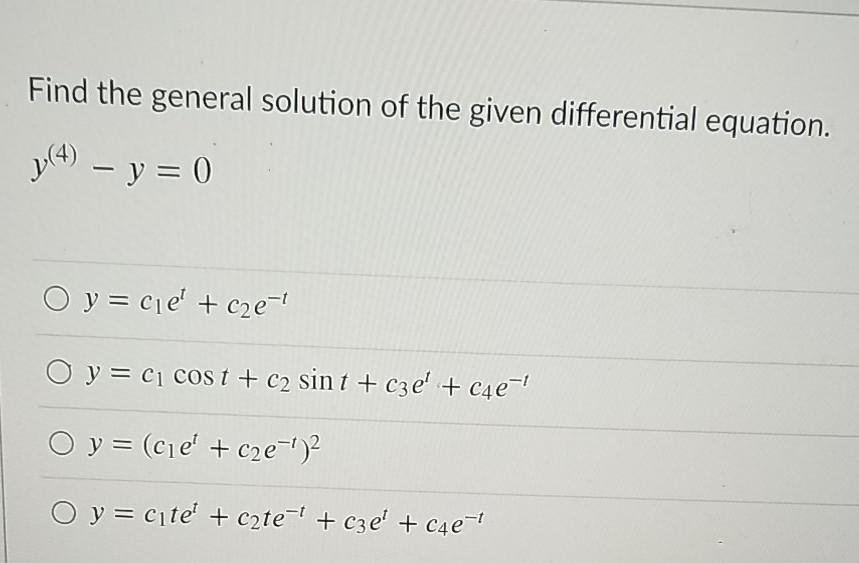 Solved A differential equation has the form ao ym + a1 | Chegg.com