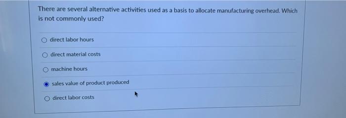 Solved There are several alternative activities used as a | Chegg.com