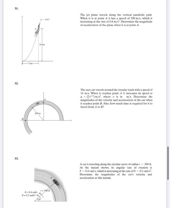 The jet plane travels along the vertical parabolic | Chegg.com