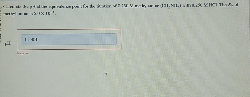 Solved Calculate the pH ﻿at the equivalence point for the | Chegg.com