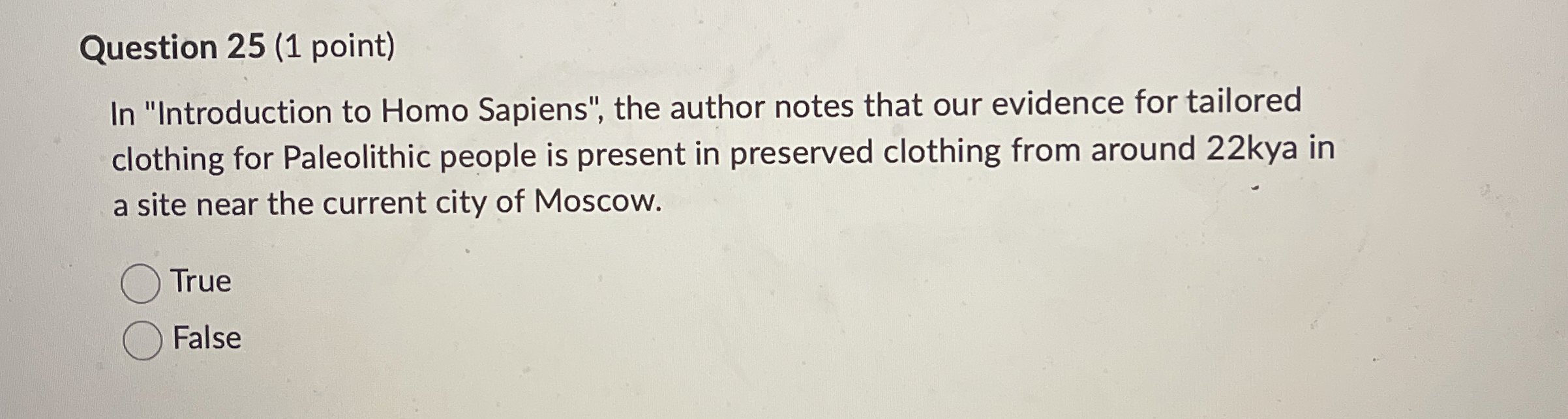 Solved Question 25 (1 ﻿point)In "Introduction to Homo | Chegg.com