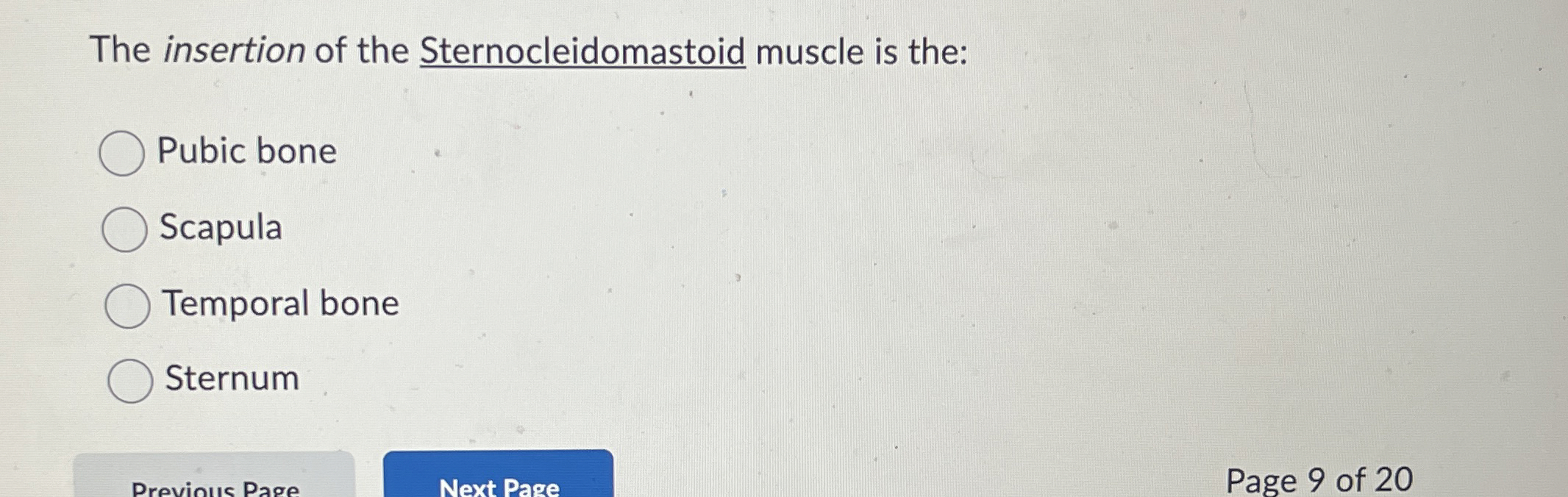 Solved The insertion of the Sternocleidomastoid muscle is | Chegg.com