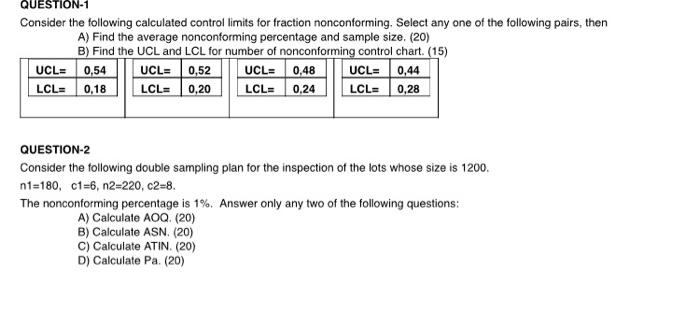 Solved QUESTION-1 Consider the following calculated control | Chegg.com