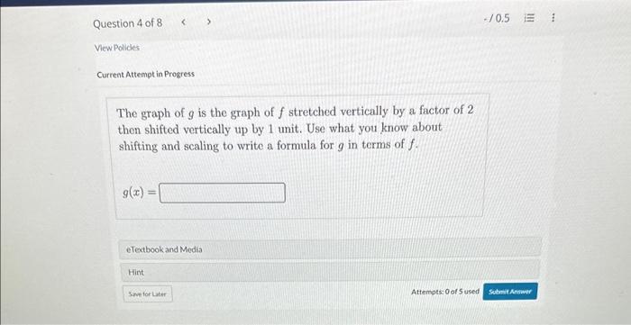 Solved The graph in the figure is a horizontal and/or | Chegg.com