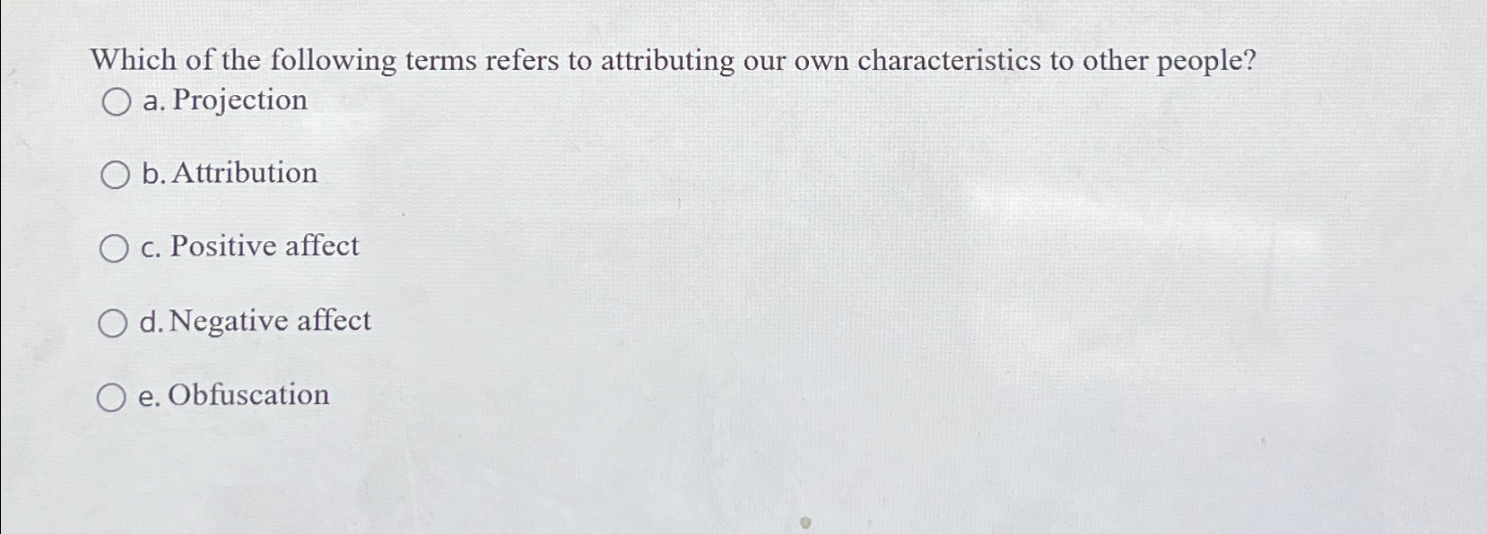 Solved Which of the following terms refers to attributing | Chegg.com