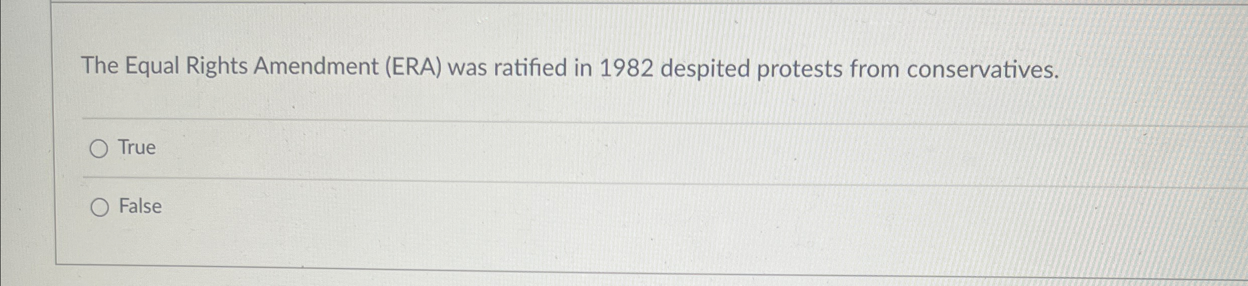 Solved The Equal Rights Amendment (ERA) ﻿was ratified in | Chegg.com