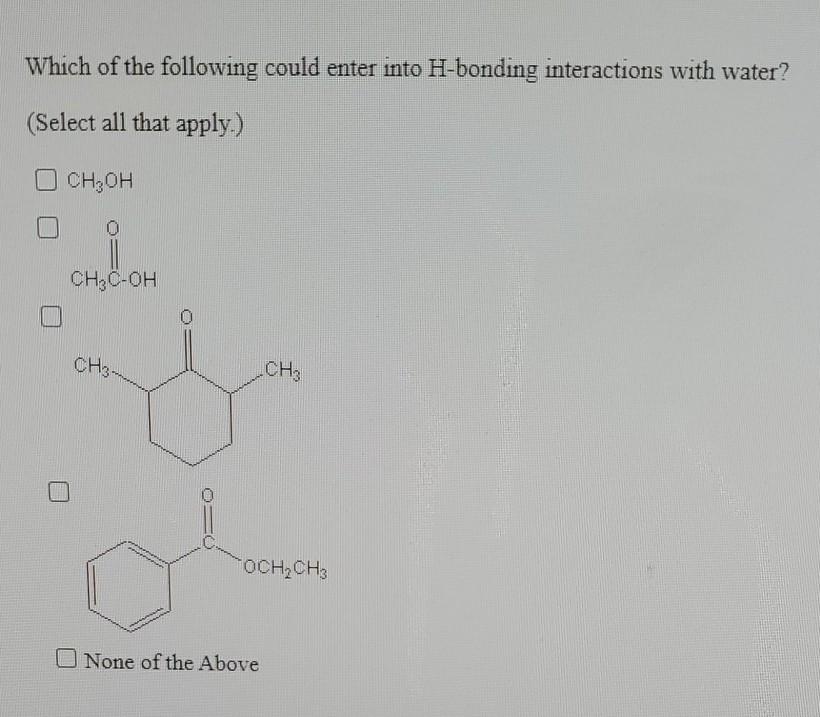 Solved What type(s) of intermolecular forces are expected | Chegg.com