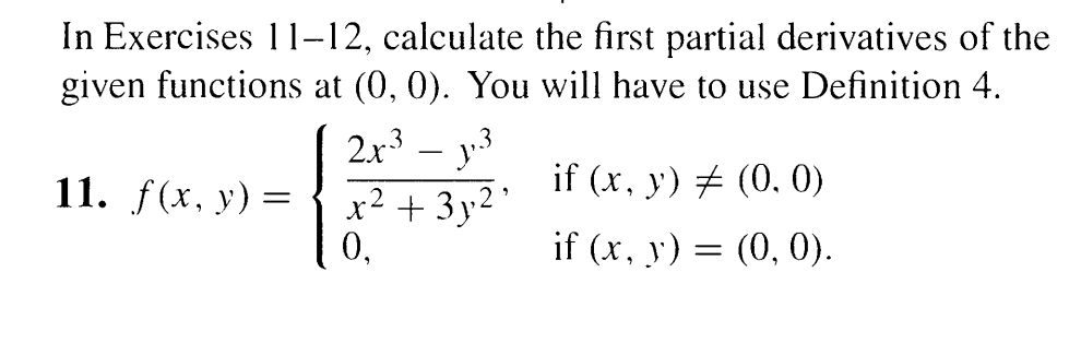 Solved In Exercises 11-12, ﻿calculate the first partial | Chegg.com