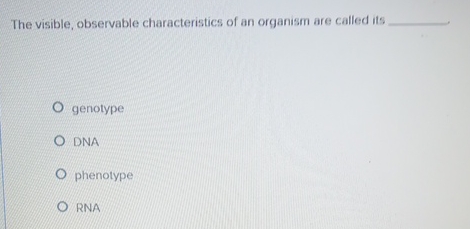 Solved The visible, observable characteristics of an | Chegg.com