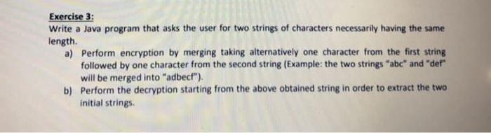 Solved Exercise 3: Write a Java program that asks the user | Chegg.com