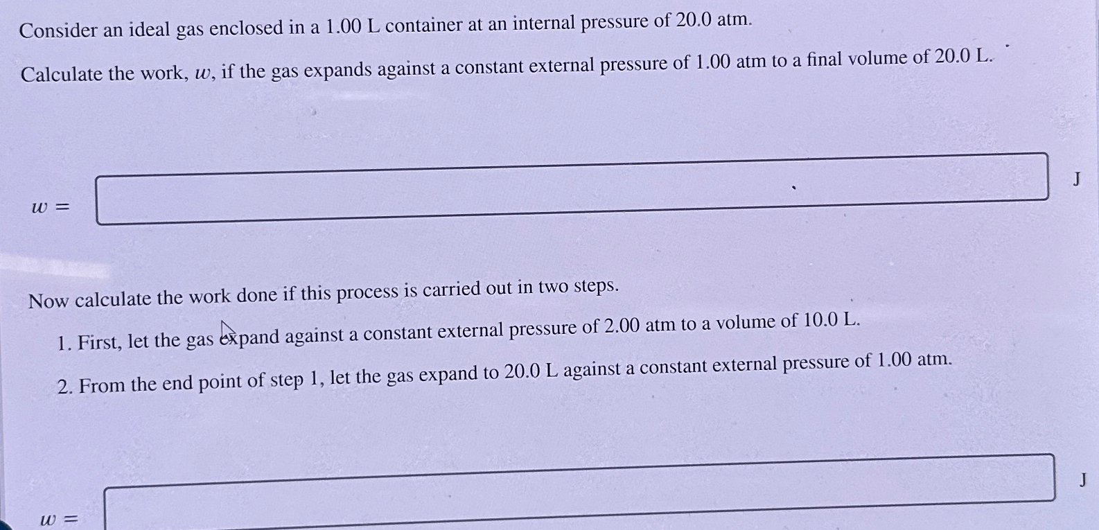 Solved Consider an ideal gas enclosed in a 1.00L ﻿container | Chegg.com